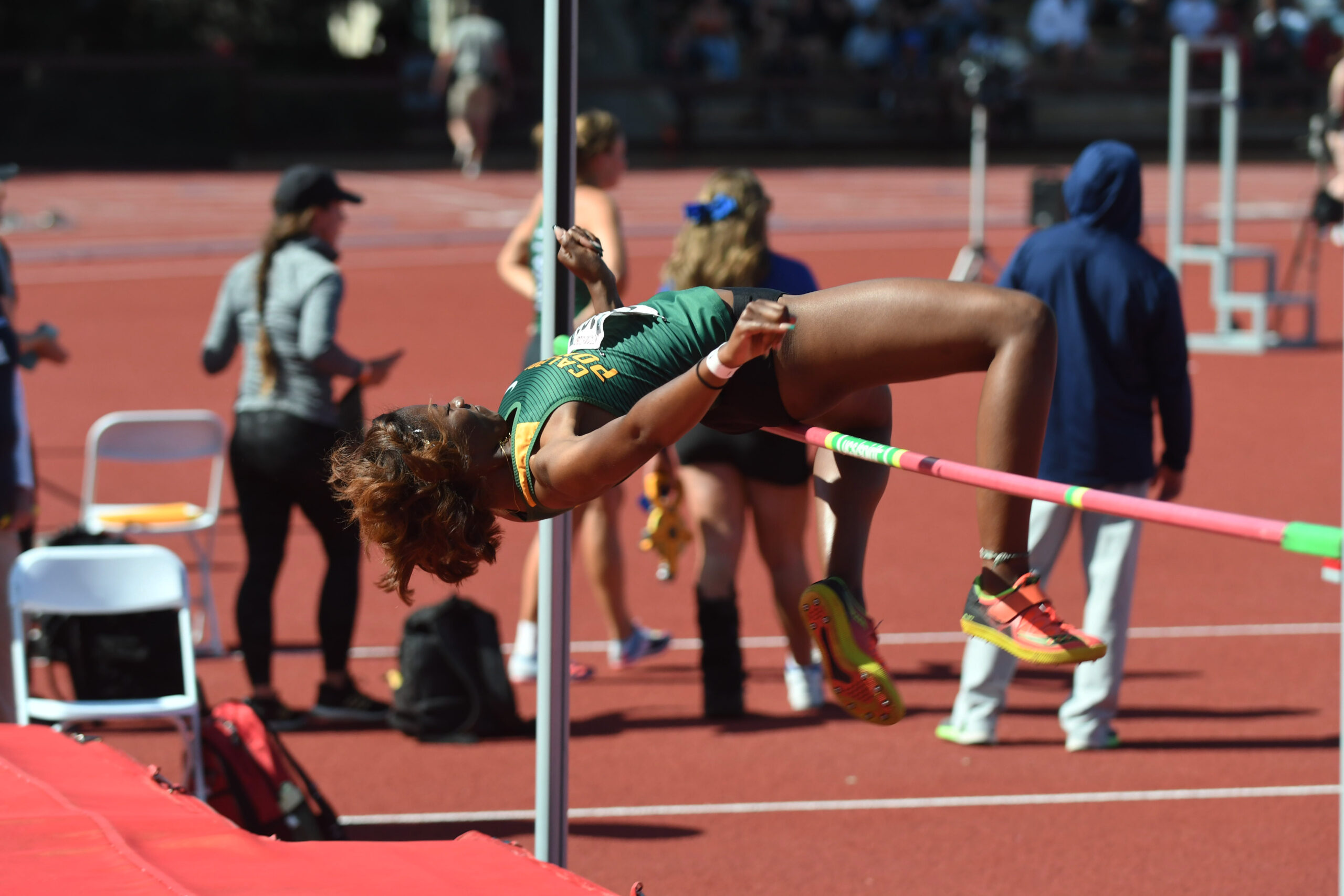 Jumping into history, Keiana Hamm breaks school high jump record - The ...